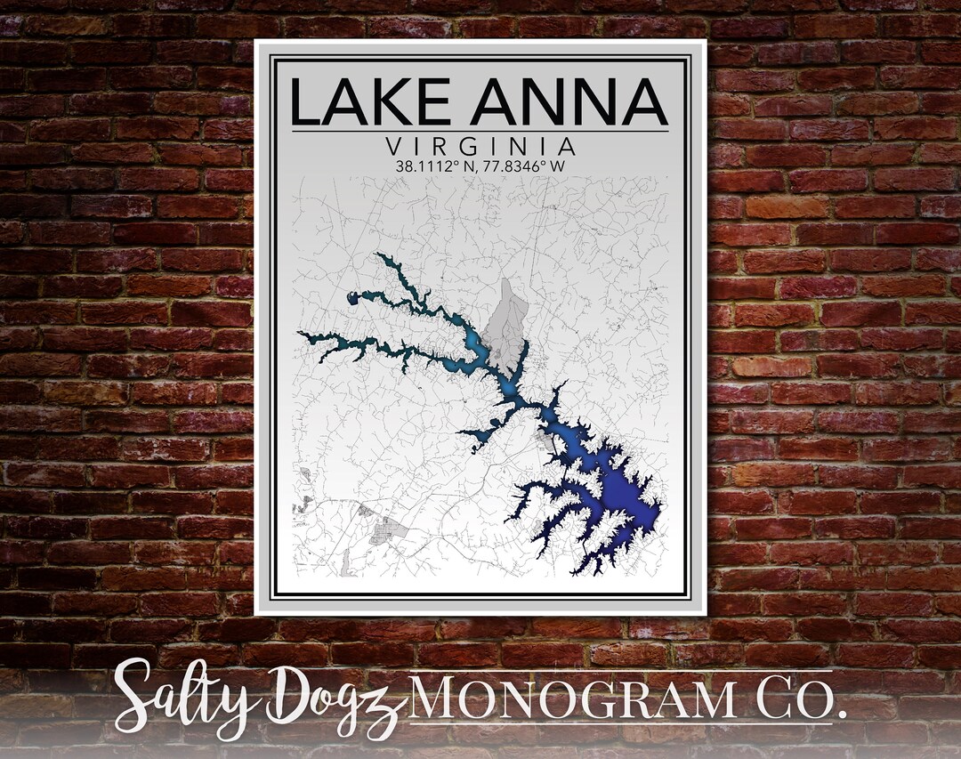 DIGITAL DOWNLOAD 24x36in Print of Lake Anna, Virginia! ***3 Versions ...
