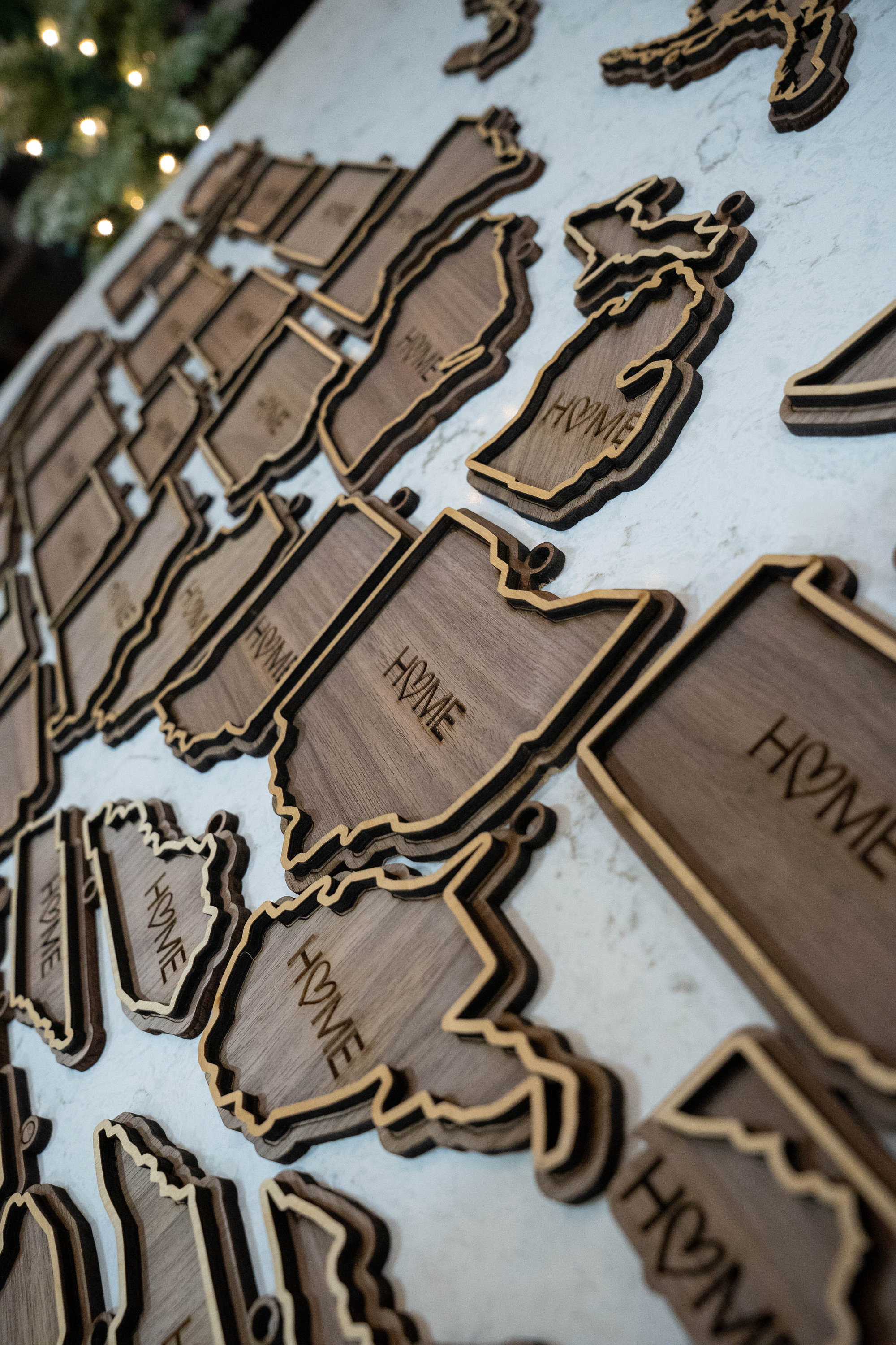 United States Laser Cut Walnut and Birch Ornament Oregon - Etsy