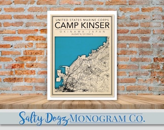 Wall Art Map United States Marine Corps Base Camp Pendleton | Etsy