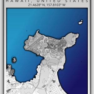 DIGITAL DOWNLOAD 24x36in Print of Marine Corps Air Station Kaneohe Bay ...
