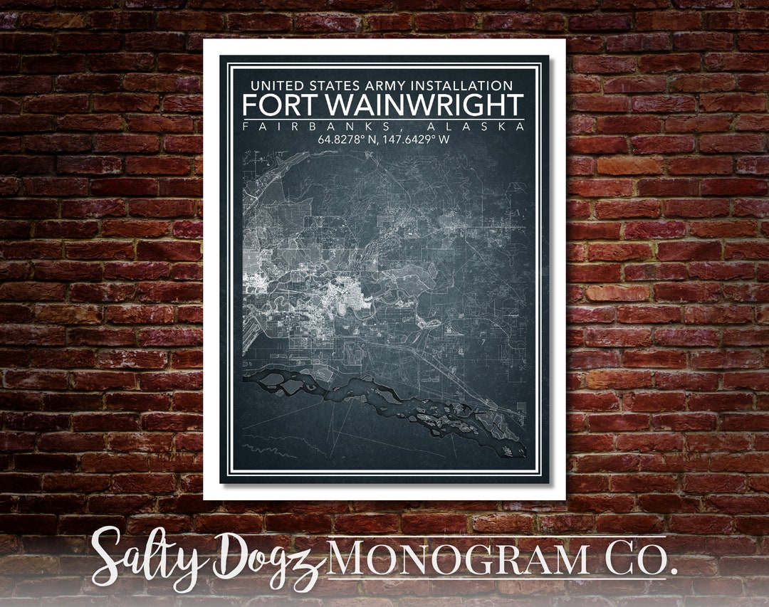 Wall Art Map Print of United States Army Installation, Fairbanks ...