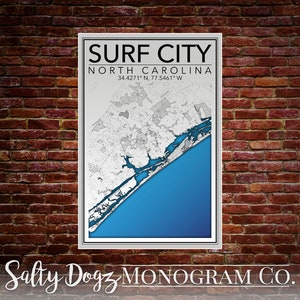 DIGITAL DOWNLOAD 24x36in Print of Surf City, North Carolina! ***3 ...