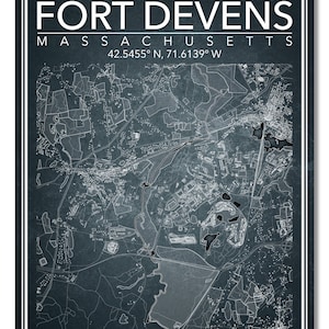 Wall Art Map Print of United States Army Military Installation Fort ...