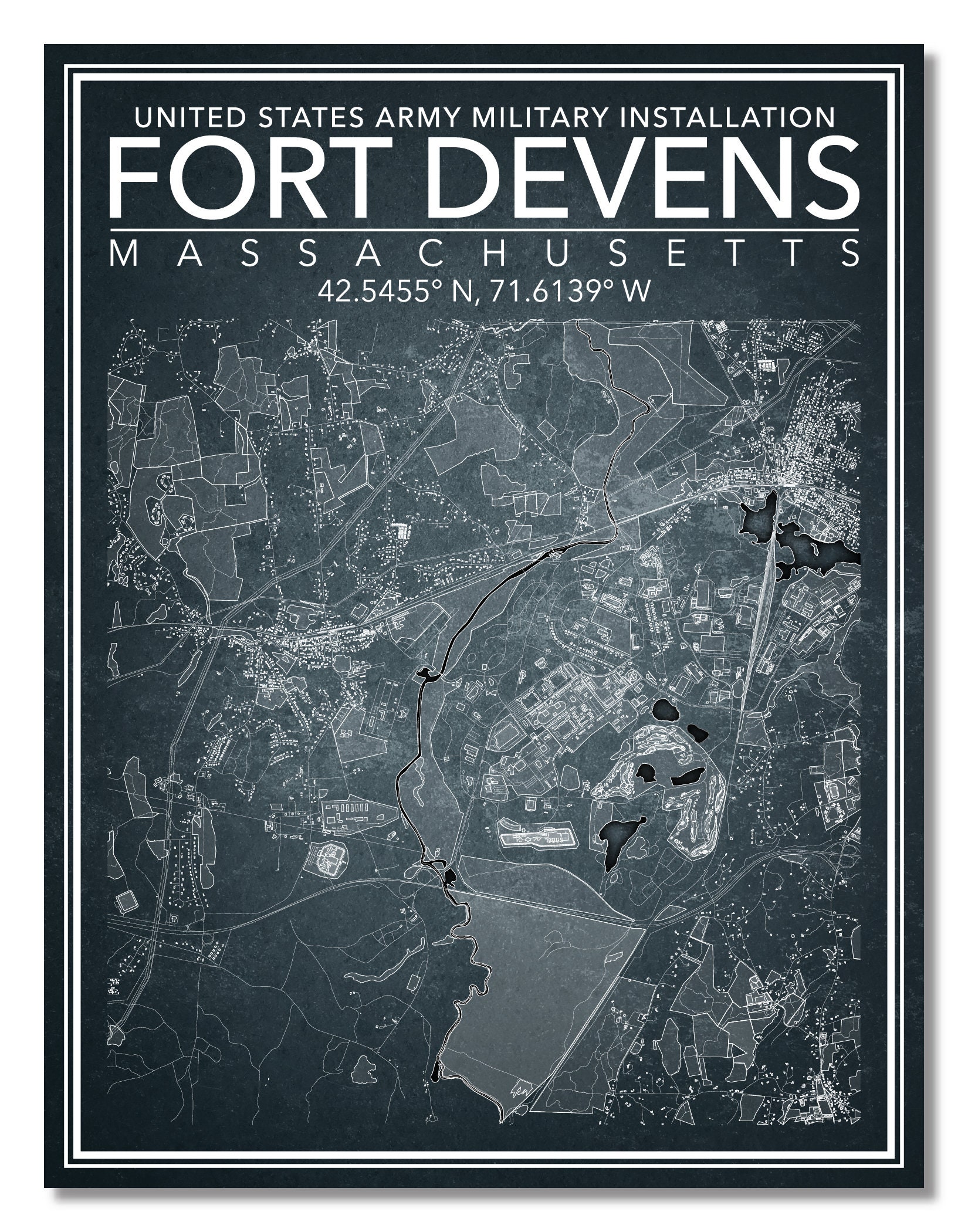 Wall Art Map Print of United States Army Military Installation | Etsy