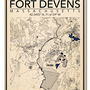 Wall Art Map Print of United States Army Military Installation Fort ...