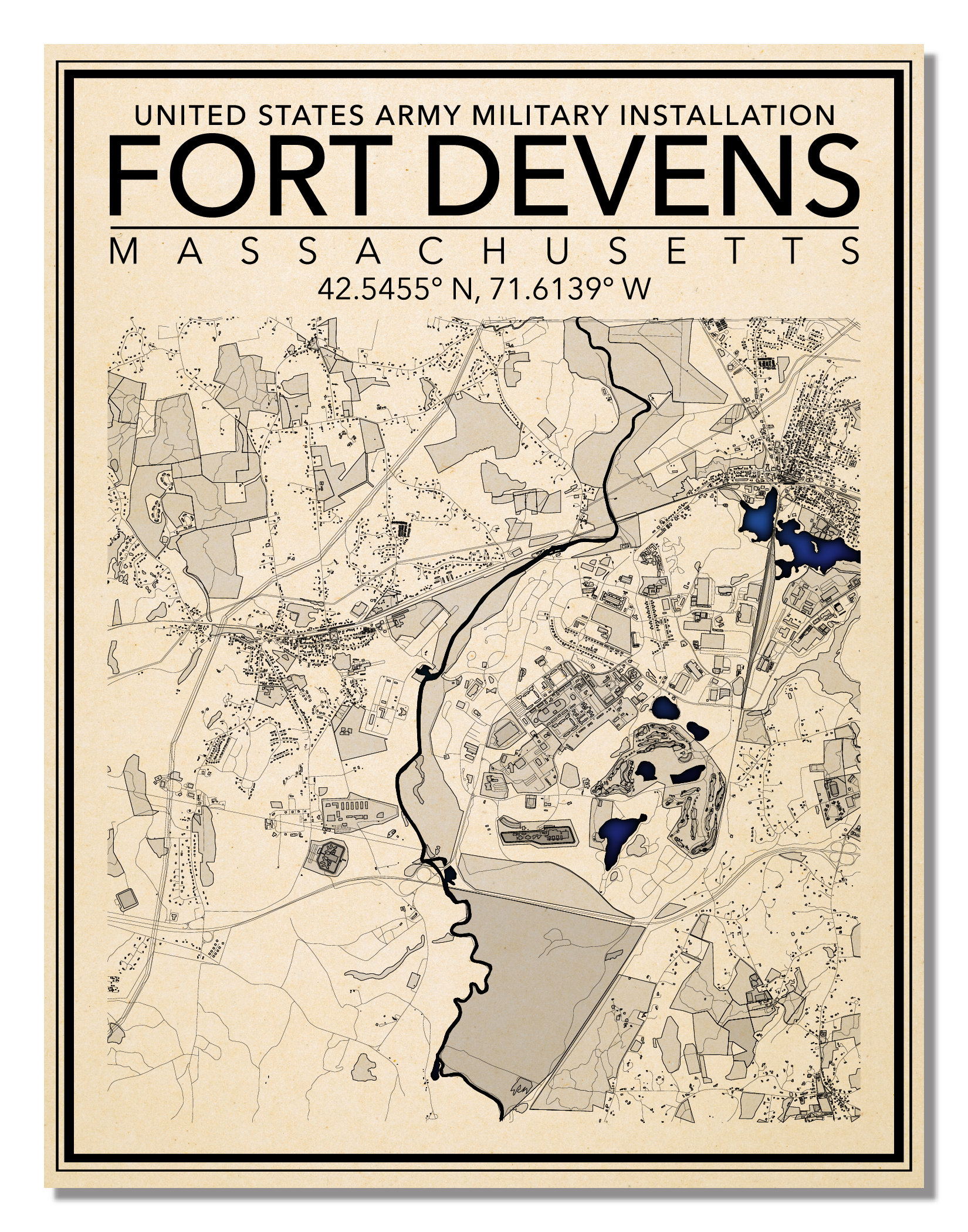 Wall Art Map Print of United States Army Military Installation | Etsy