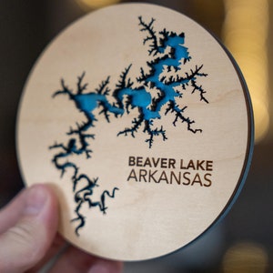 Laser Cut Maple Wood Magnet Fridge Ornament- Beaver Lake, Arkansas! - Etsy
