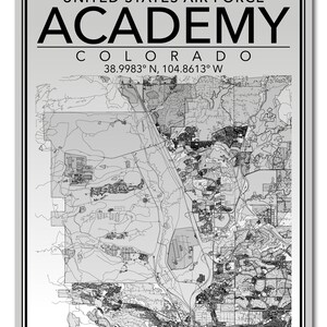 Wall Art Map Print of United States Air Force Academy!! - Etsy