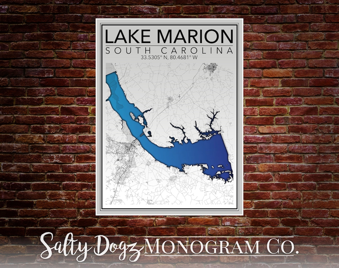 DIGITAL DOWNLOAD 18x24in Print of Lake Marion, South Carolina! ***3 ...