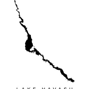 Wall Art Map Print of Lake Havasu, Arizona!!! - Etsy