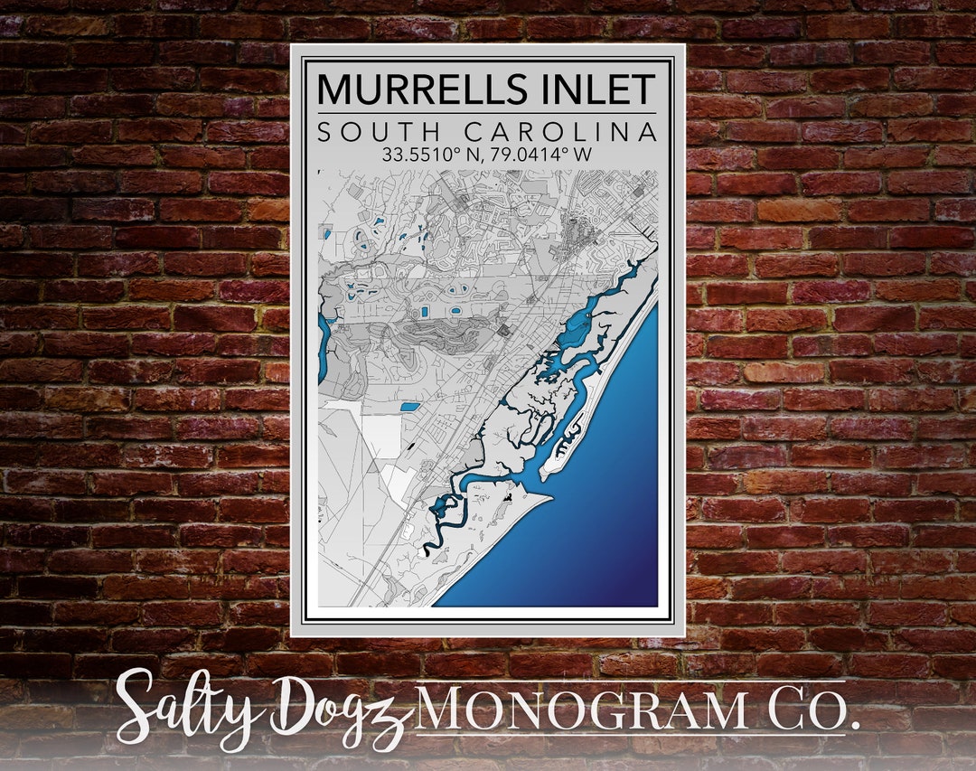 DIGITAL DOWNLOAD 24x36in Print of Murrells Inlet, South Carolina! ***3 ...
