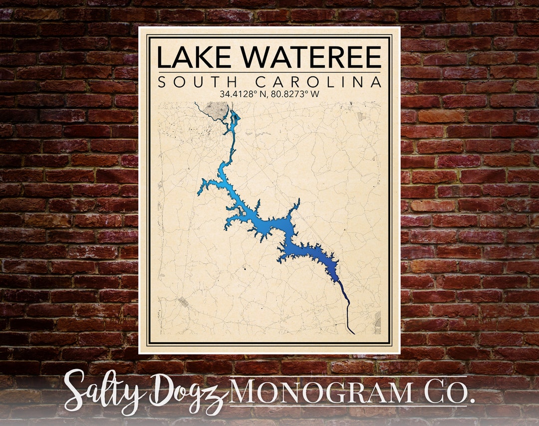 DIGITAL DOWNLOAD 16x20in Print of Lake Wateree, South Carolina! ***3 ...