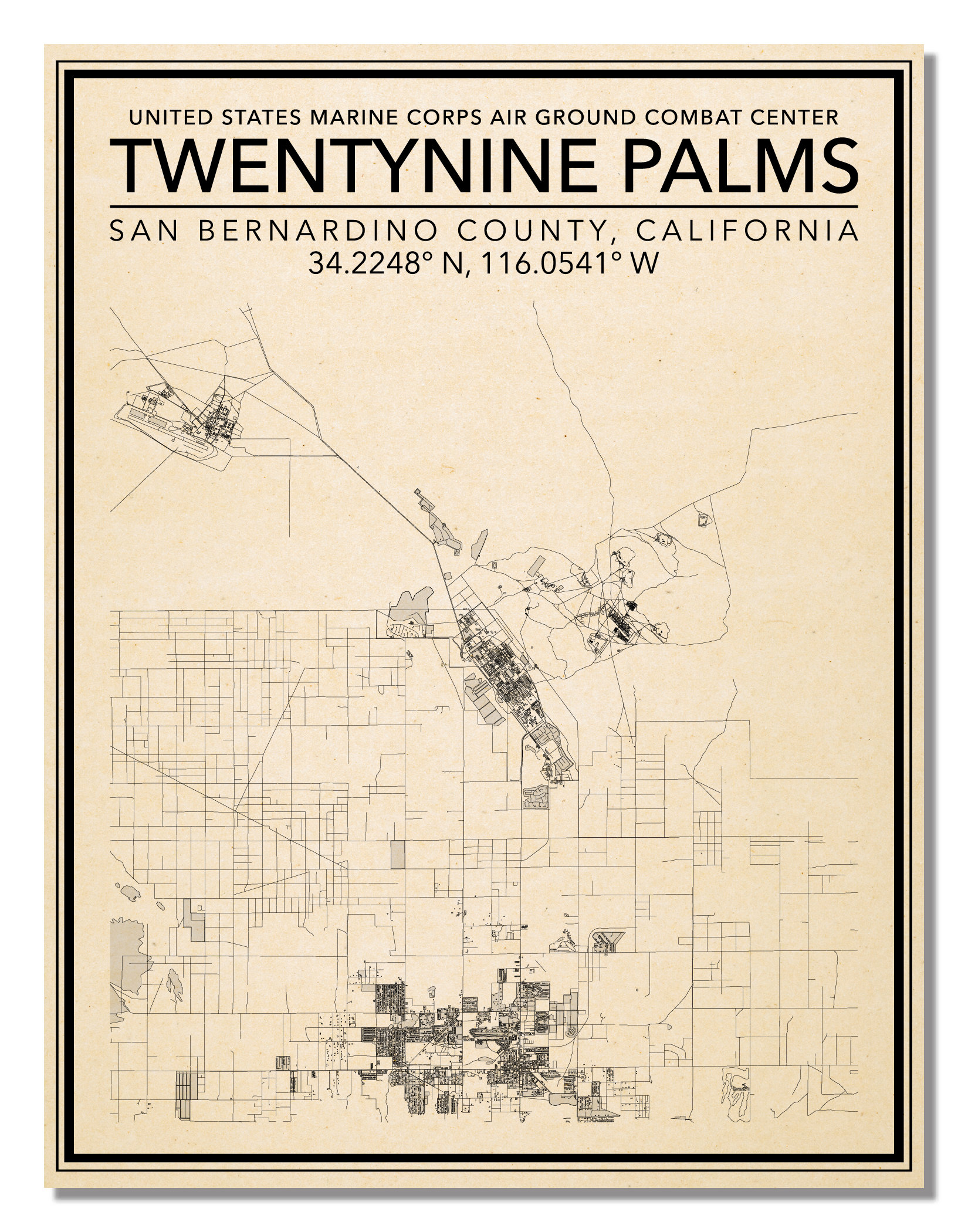 Marine Corps 29 Palms Map