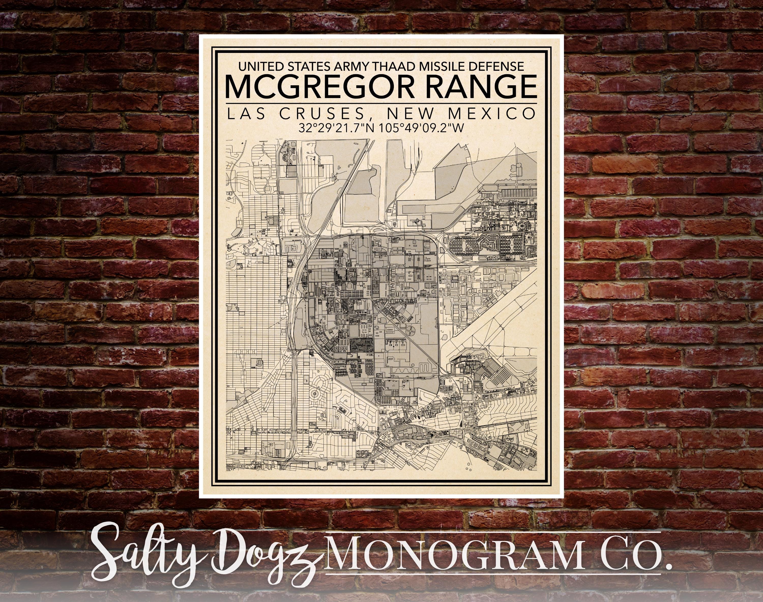 Mcgregor Range Map Print, US Army THAAD, Las Cruces New Mexico - Etsy
