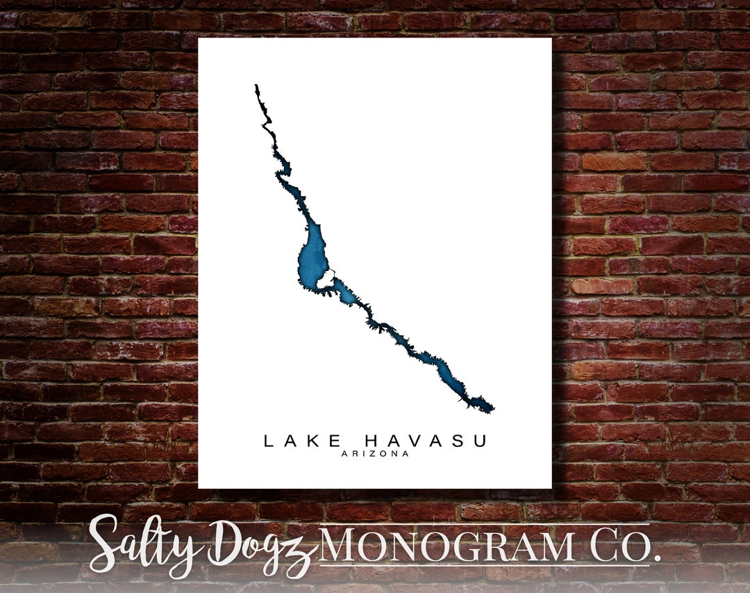Wall Art Map Print of Lake Havasu, Arizona!!! - Etsy