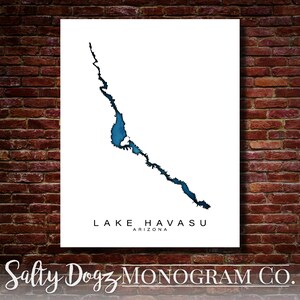 Wall Art Map Print of Lake Havasu, Arizona!!! - Etsy
