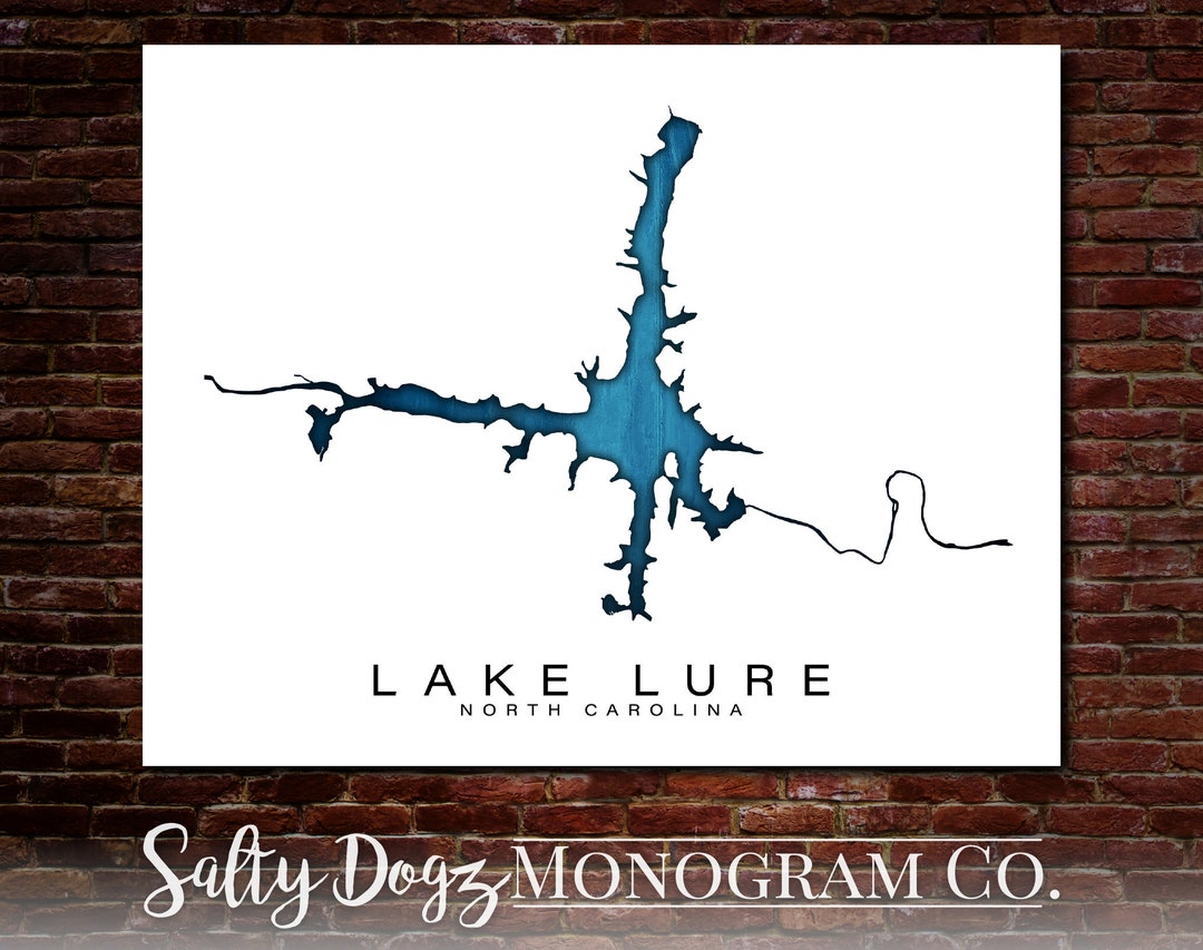 Wall Art Map Print of Lake Lure, North Carolina!!! - Etsy