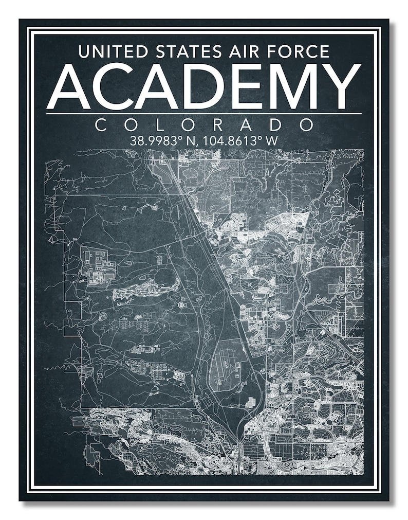 Wall Art Map Print of United States Air Force Academy!! - Etsy