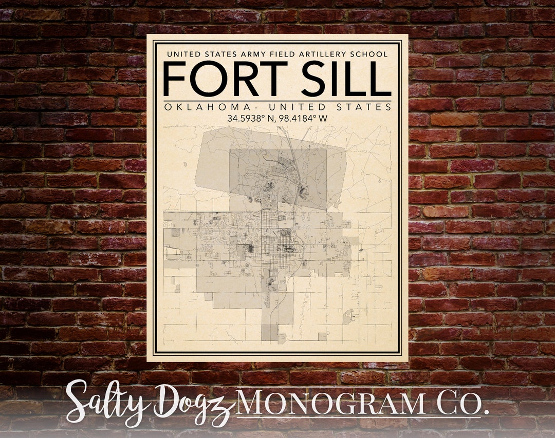 DIGITAL DOWNLOAD 16x20in Print of US Army Base Fort Sill, Oklahoma ...