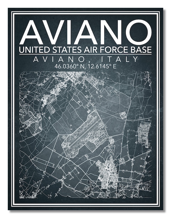 Aviano Italy Wall Art Map Of Aviano Air Base Aviano, Pordenone,