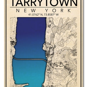 Wall Art Map Print of Tarrytown, New York!!! - Etsy