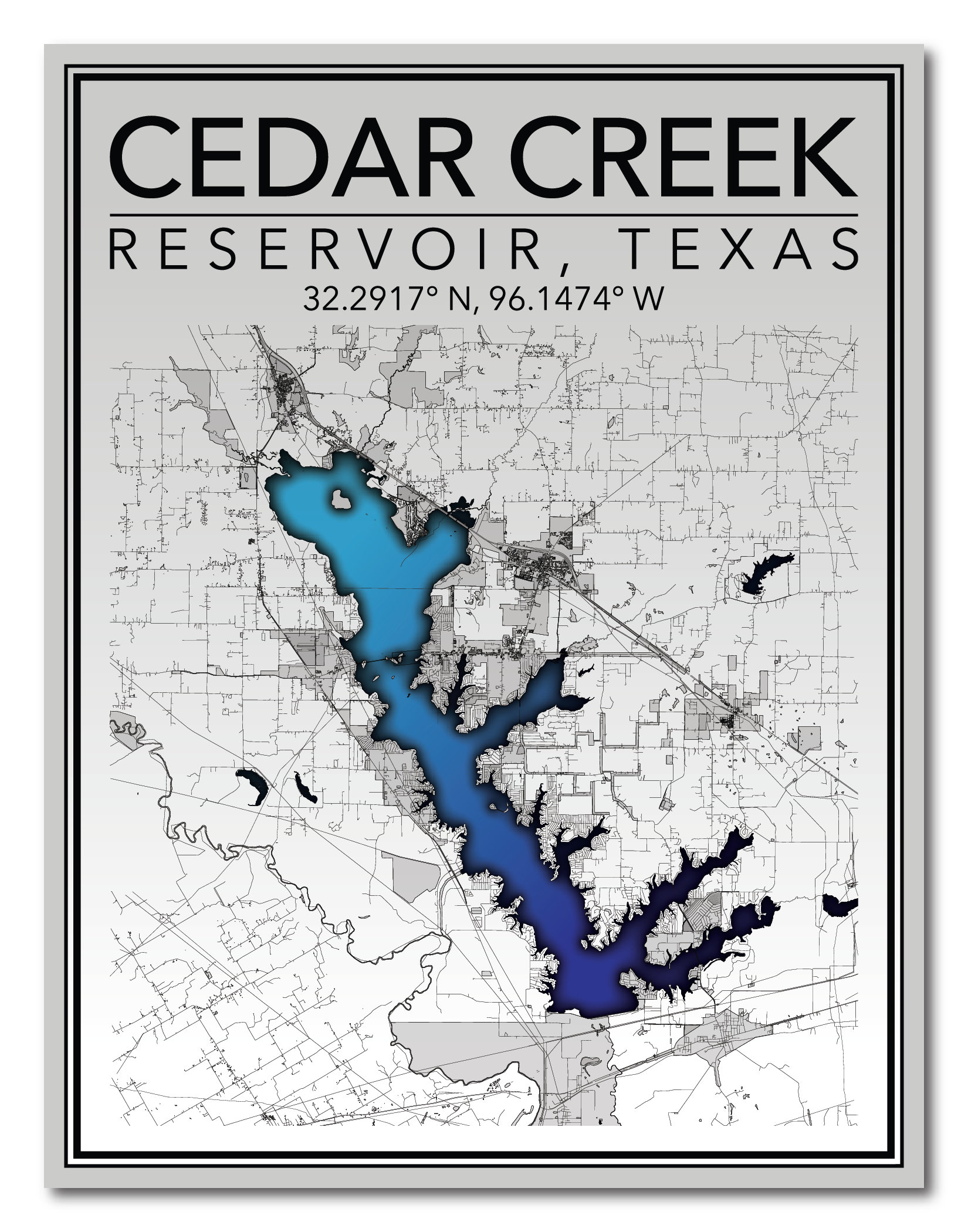 Cedar Creek Lake Texas Map