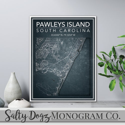 Wall Art Map of Murrells Inlet South Carolina - Etsy