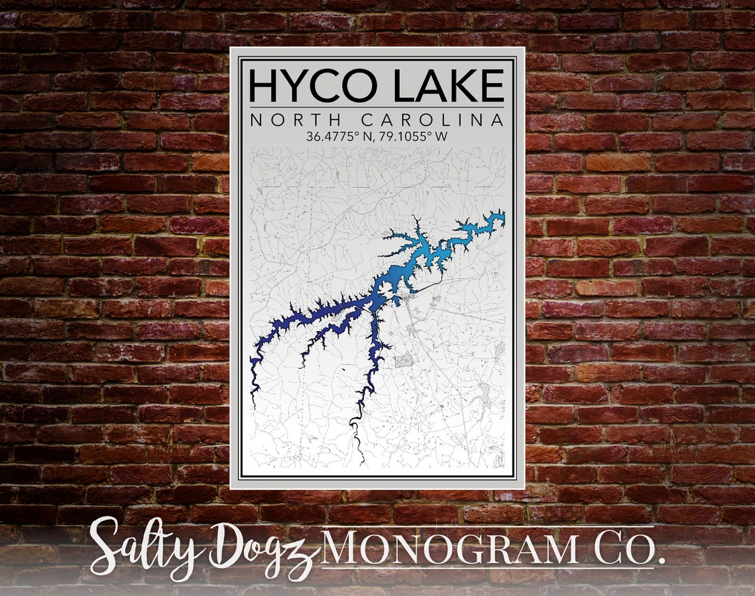 DIGITAL DOWNLOAD 24x36in Print of Hyco Lake, North Carolina! ***3 ...