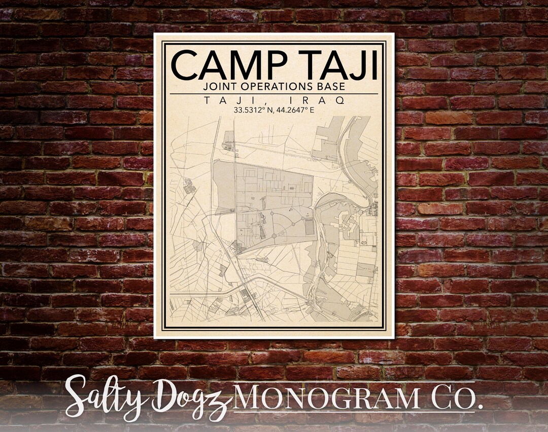 Wall Art Map Print of Camp Taji Joint Operation Base, Iraq - Etsy