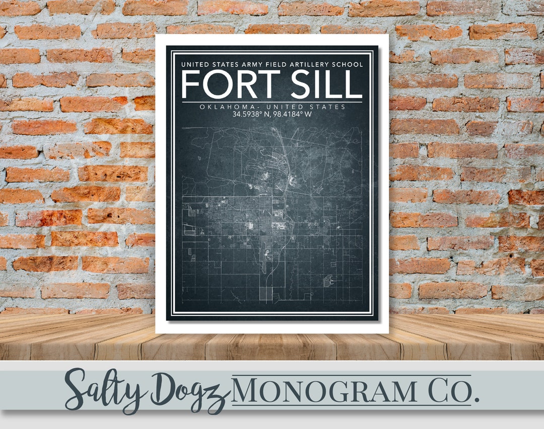 Wall Art Map United States Army Field Artillery School Fort Sill ...