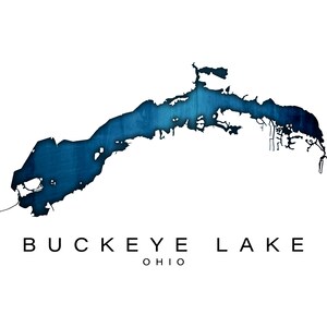 Wall Art Map Print of Buckeye Lake, Ohio! - Etsy