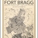 Wall Art Map United States Army Fort Bragg Fayetteville North - Etsy
