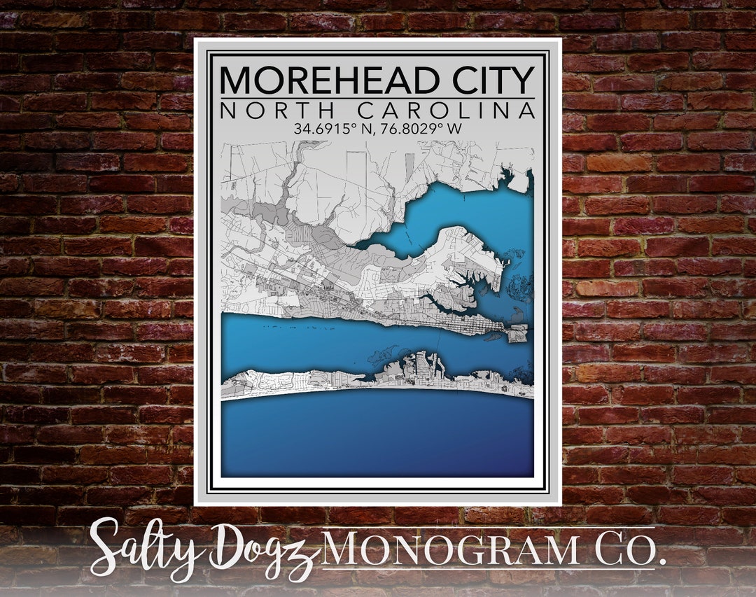 DIGITAL DOWNLOAD 11x14in Print of Morehead City, North Carolina! ***3 ...