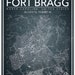 Wall Art Map United States Army Fort Bragg Fayetteville North - Etsy