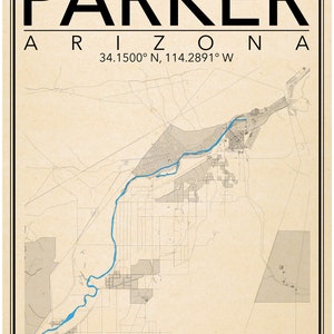 DIGITAL DOWNLOAD 18x24in Print of Parker, Arizona! ***3 Versions*** - Etsy
