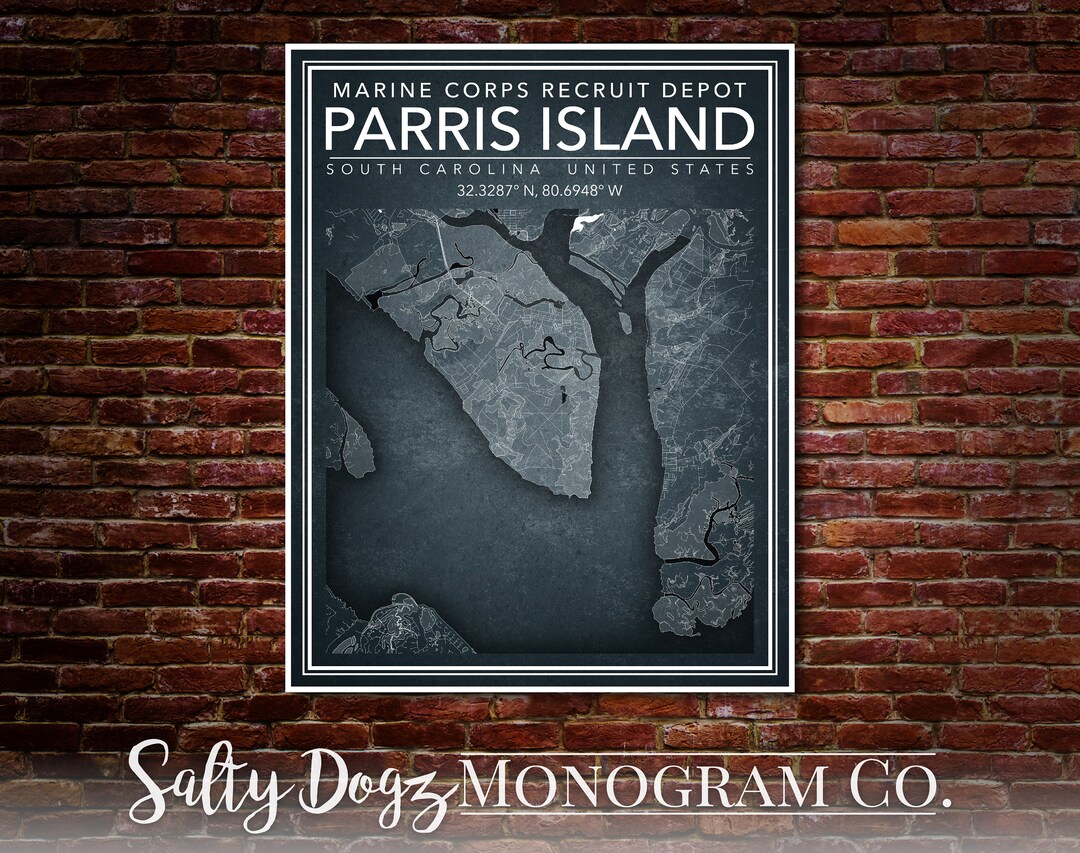 DIGITAL DOWNLOAD 11x14in Print of Marine Corps Parris Island, South ...