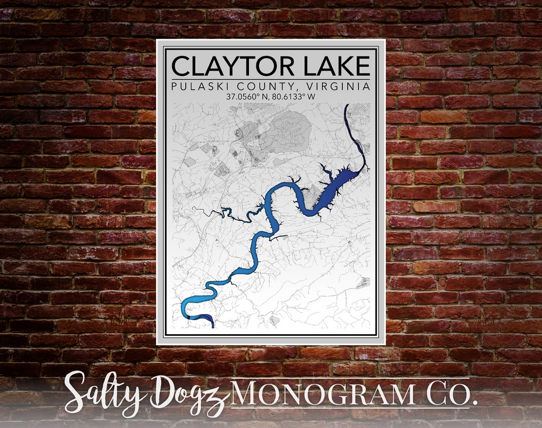 DIGITAL DOWNLOAD 18x24in Print of Lake Claytor Lake, Virginia! ***3 ...