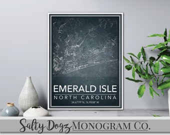Emerald Isle Map | Etsy