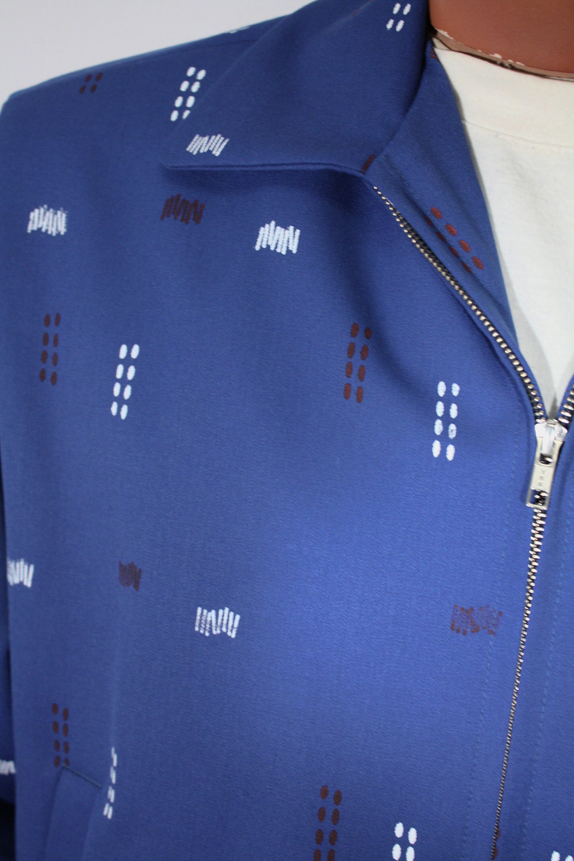 Vintage 1950s Reproduction Royal Blue Gab Jacket With - Etsy