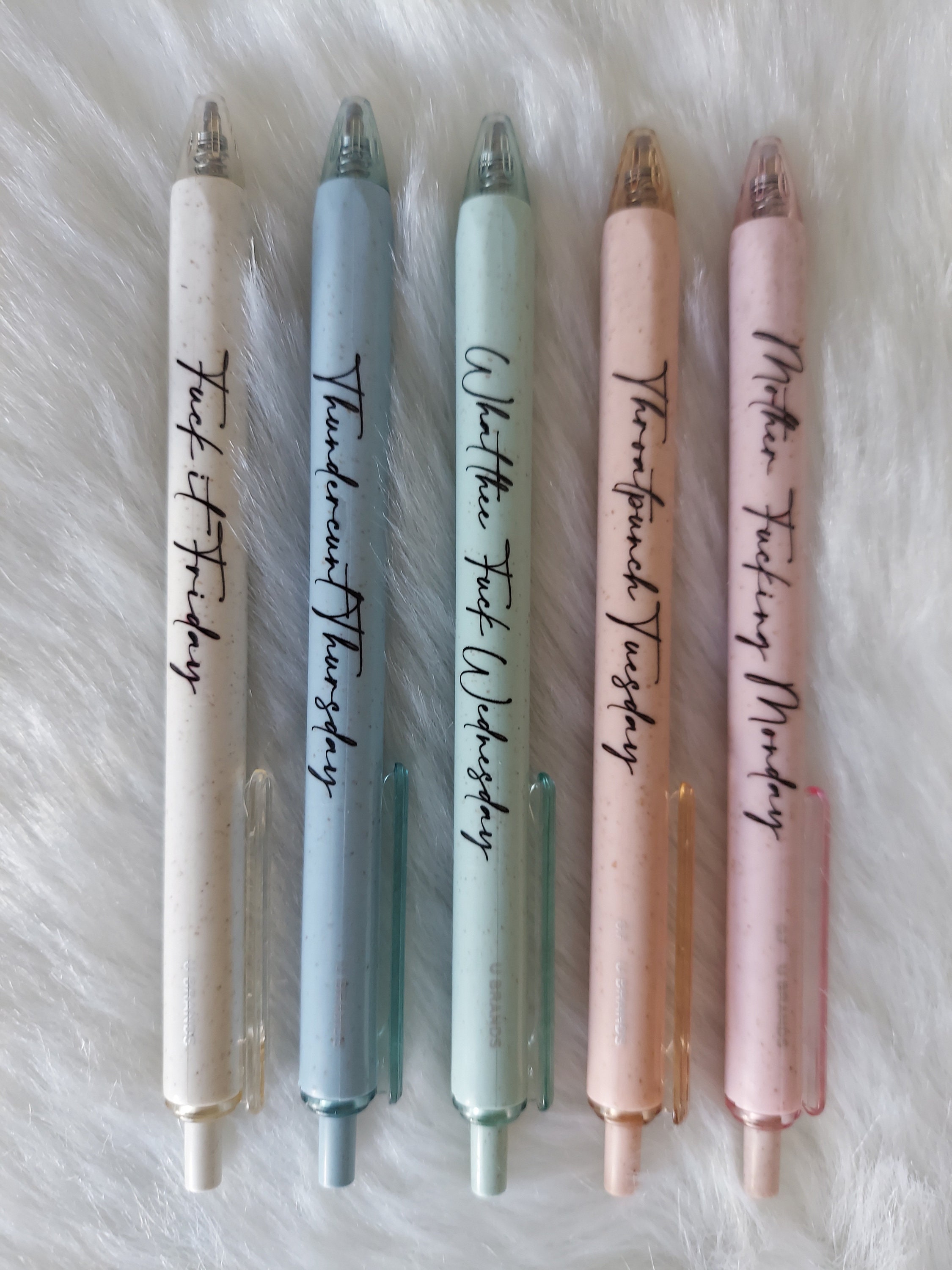Days of the Week Curse Pens - Etsy