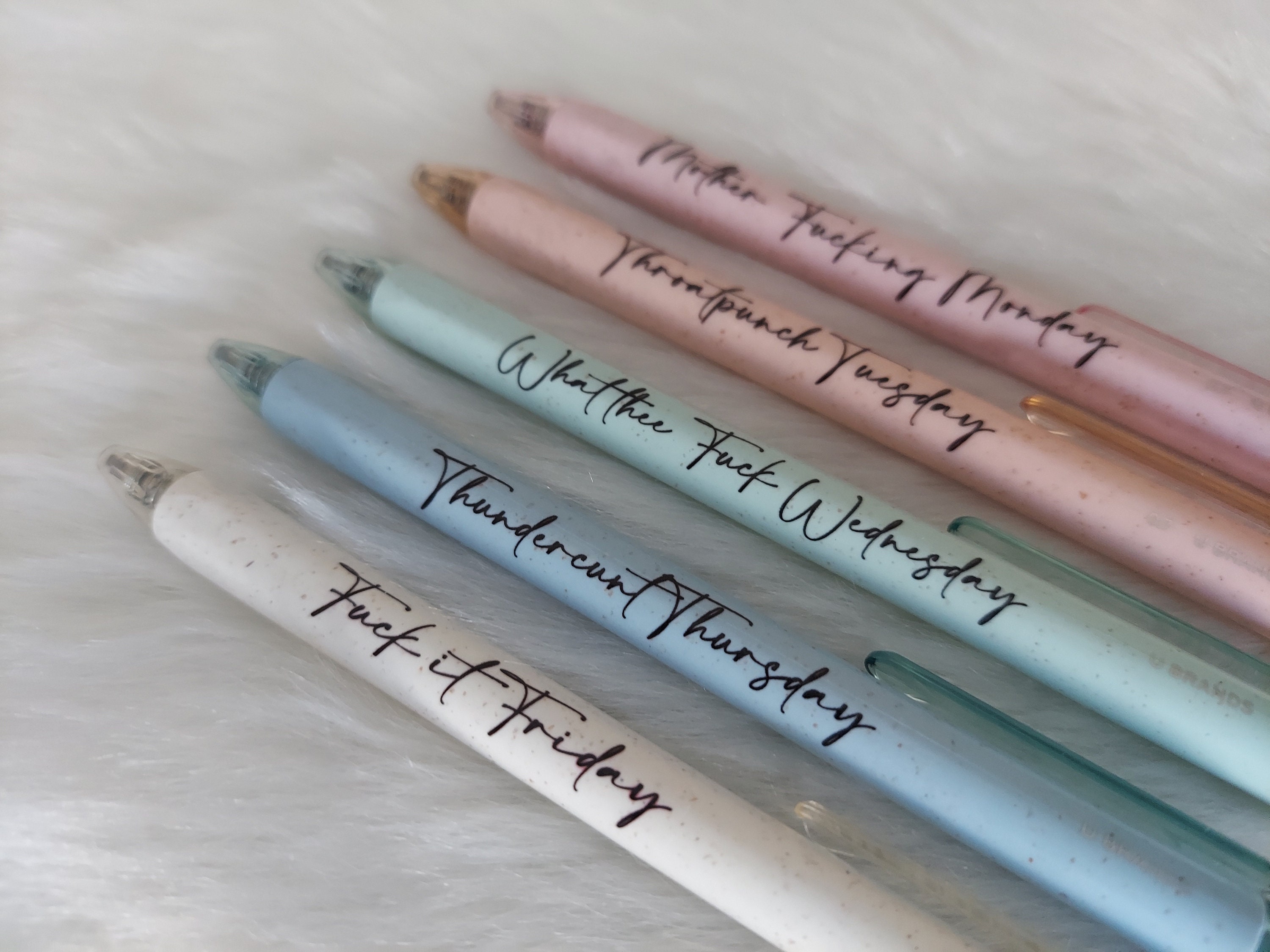 Days of the Week Curse Pens - Etsy