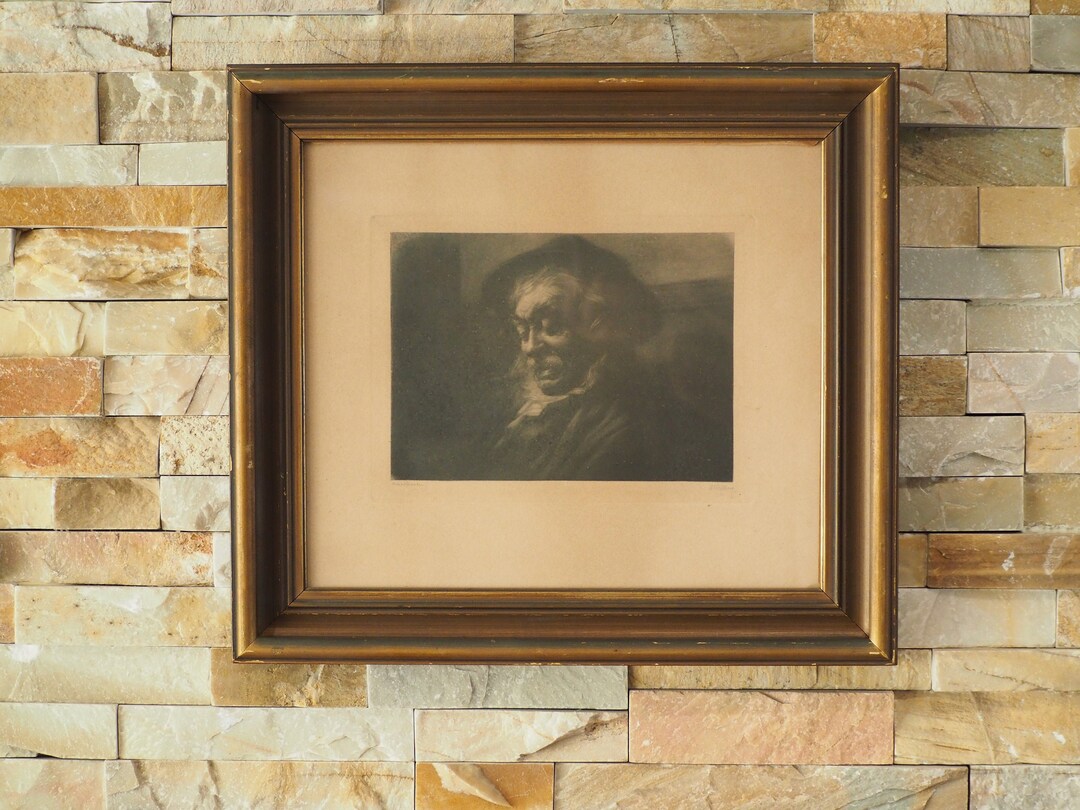 Vintage 1930s Signed Etching "man in Hat" by Axel Tallberg - Etsy