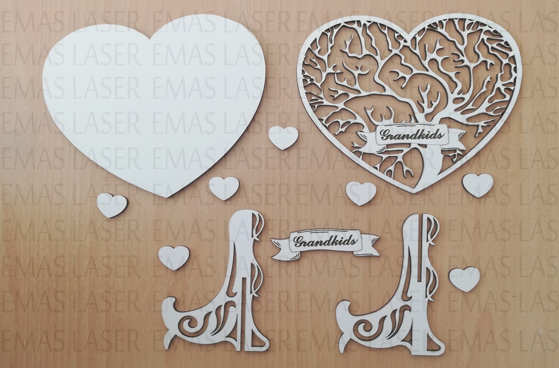 Heart Family Tree SVG Digital File Tree of Life and Stand | Etsy
