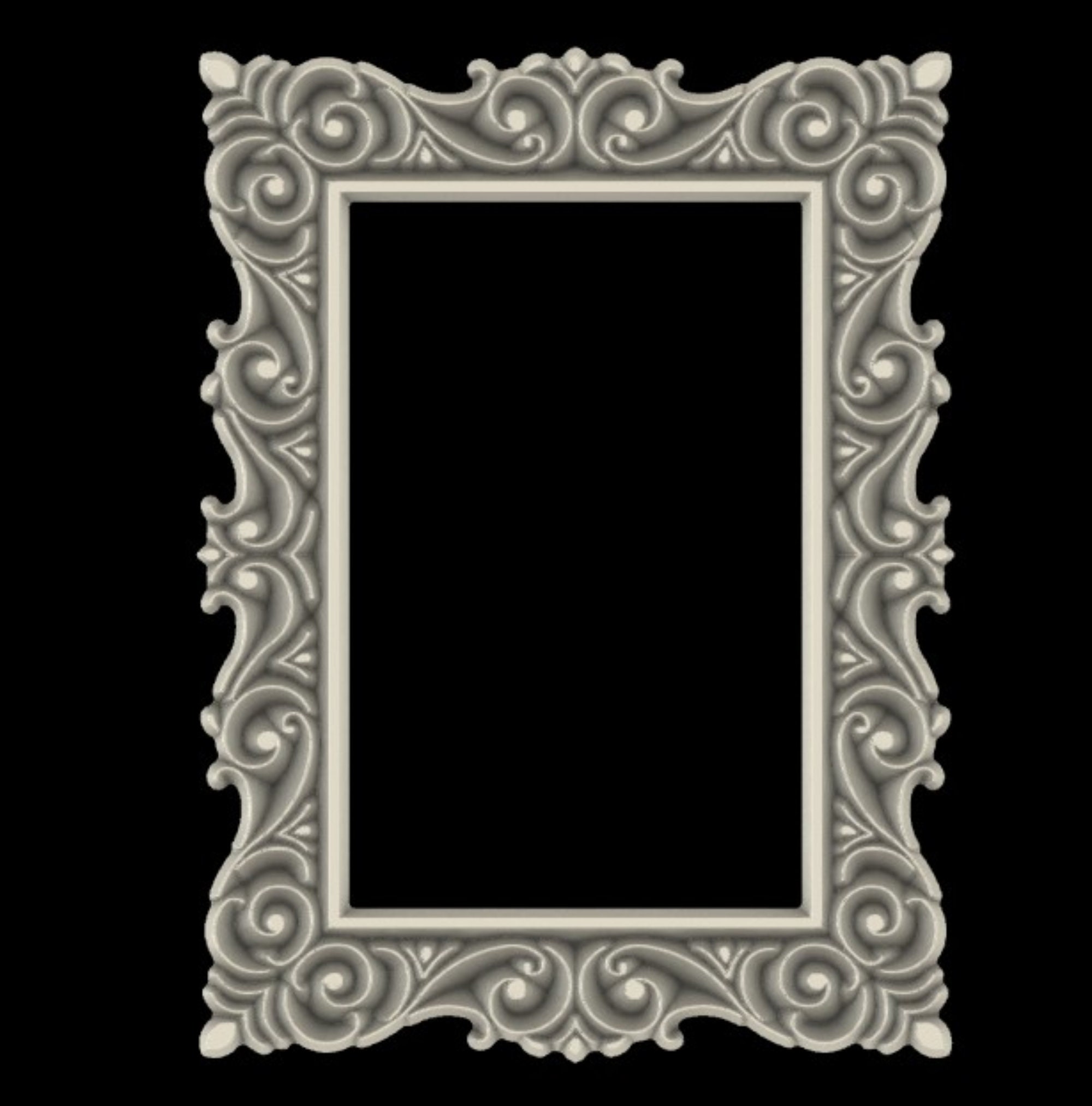 CNC Carved Photo Frame Vector File: V-bit Router Template - Etsy