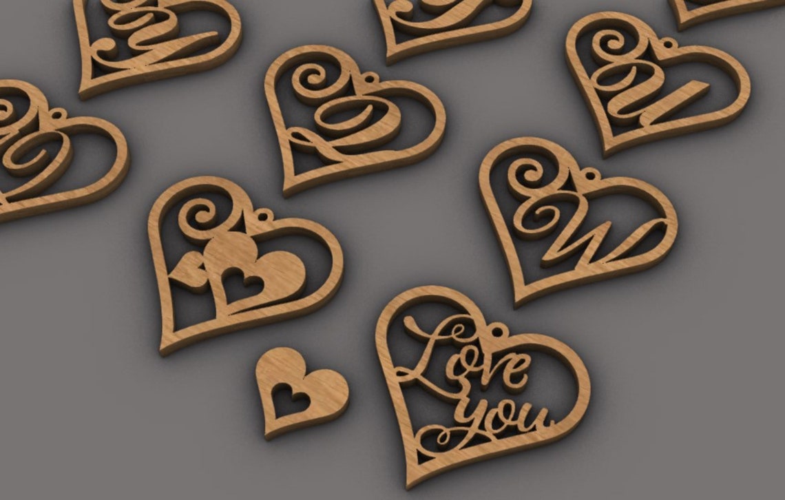 Heart Earring Svg Vector Files for Laser Cutting Plywood - Etsy Canada