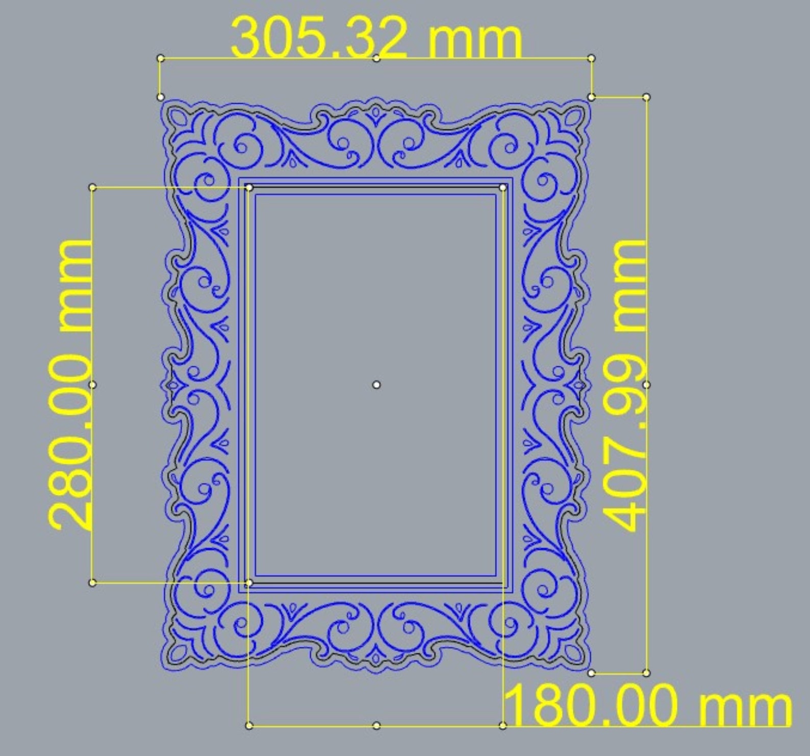 Wall Decor Photo Frame Vector File for V-bit CNC Carving 2.5 - Etsy