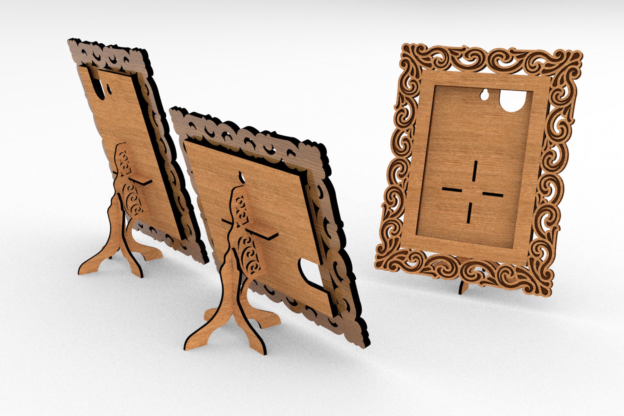 Frm03-decorative Photo Frame Laser Cut Files Laser Cut - Etsy Canada