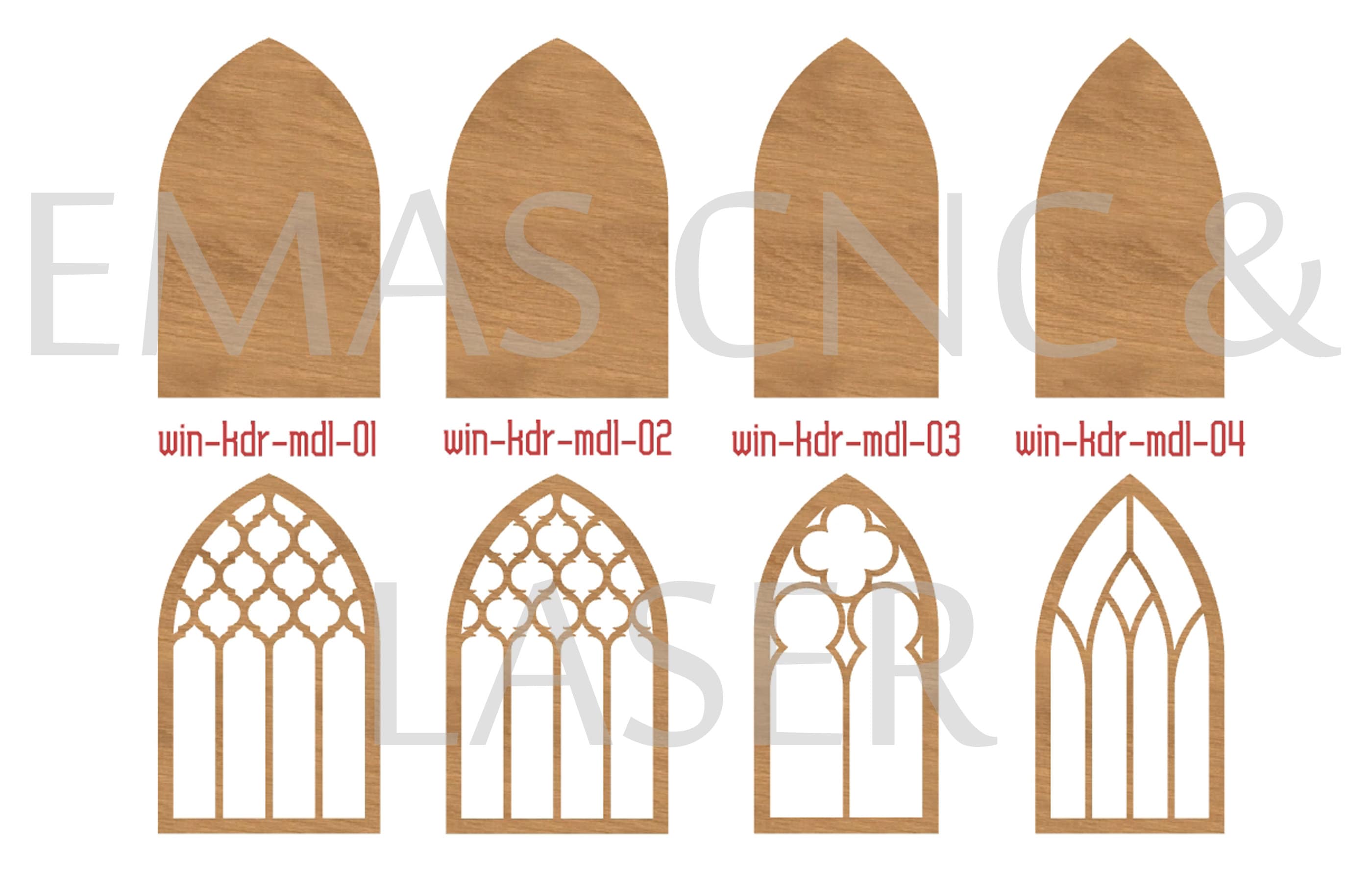 Cathedral Window Designs, Architectural Wood, Wall Decor Cut File ...