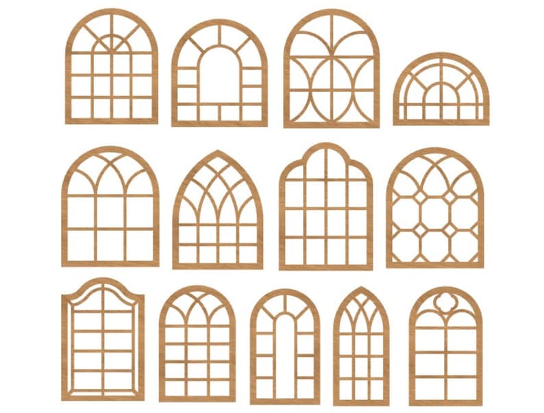 Windows Bundle Cut Window Frame Glowforge Cut File Instant | Etsy Canada