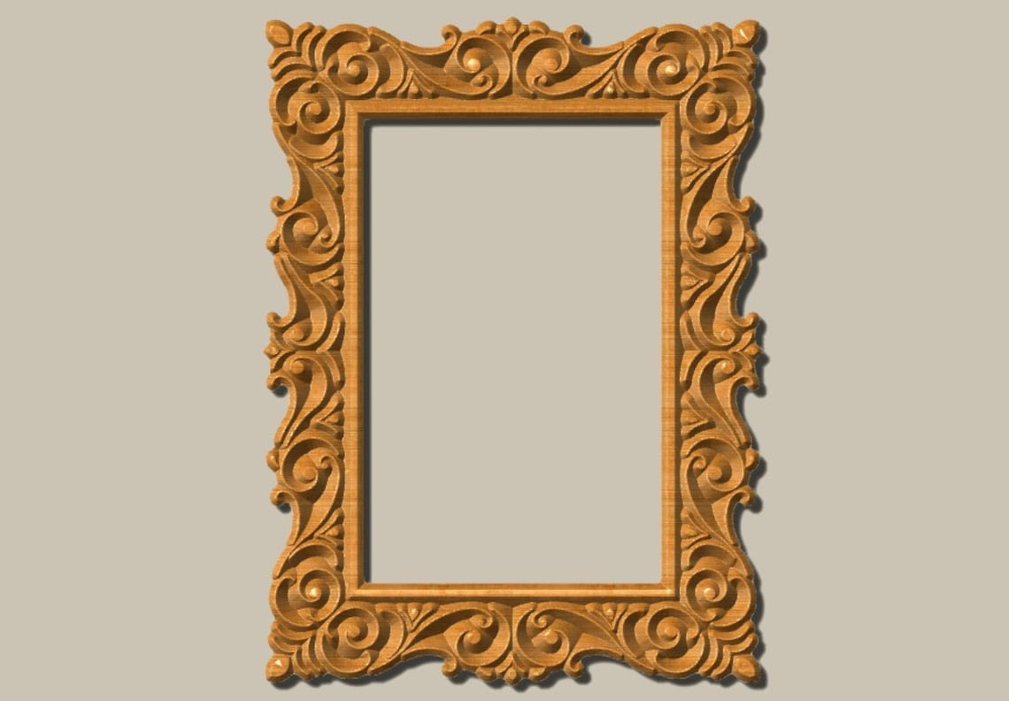 Wall Decor Photo Frame Vector File for V-bit CNC Carving 2.5 - Etsy